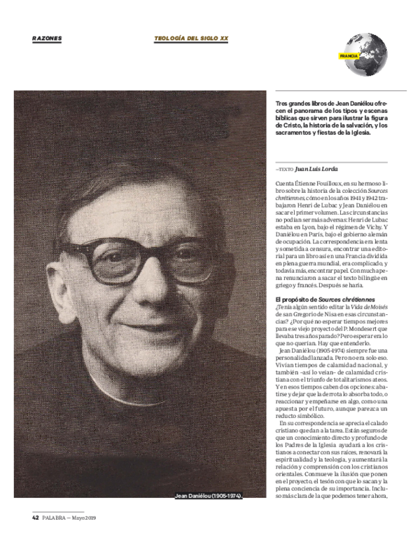 (PDF) Jean Daniélou y La Catequesis de los Padres de la Iglesia ...