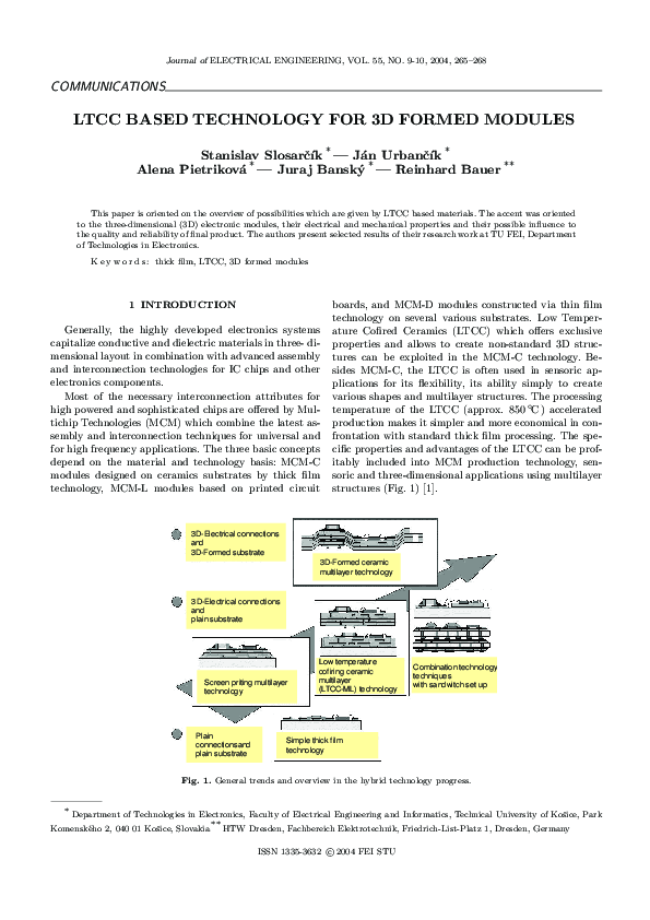 (PDF) LTCC Based Technology for 3D Formed Modules
