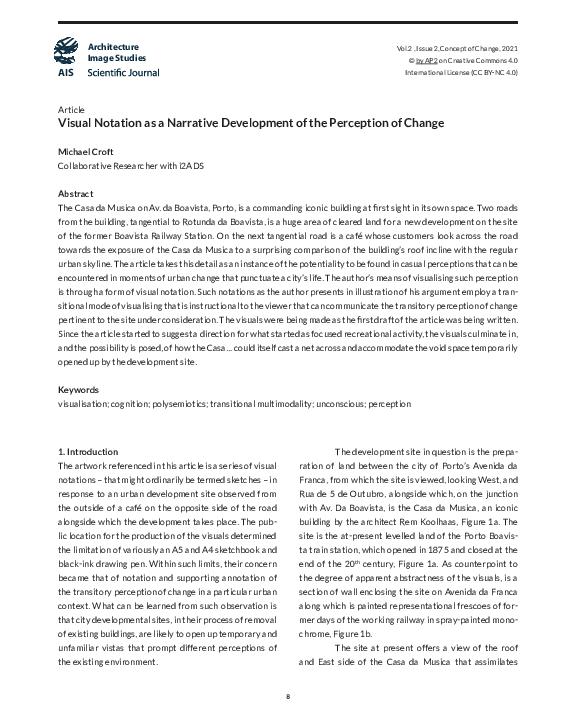 (PDF) Visual Notation as a Narrative Development of the Perception of Change