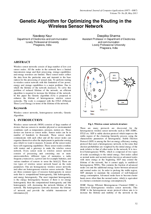 (PDF) Genetic Algorithm for Optimizing the Routing in the Wireless ...