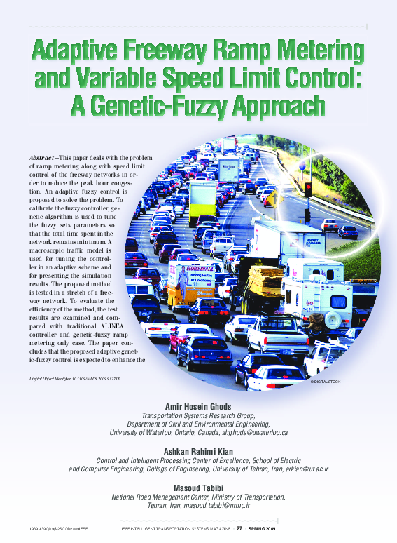 (PDF) Adaptive freeway ramp metering and variable speed limit control: a genetic-fuzzy approach