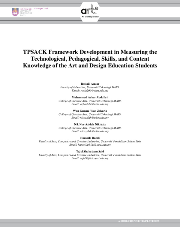 (PDF) TPSACK Framework Development in Measuring the Technological, Pedagogical, Skills, and ...