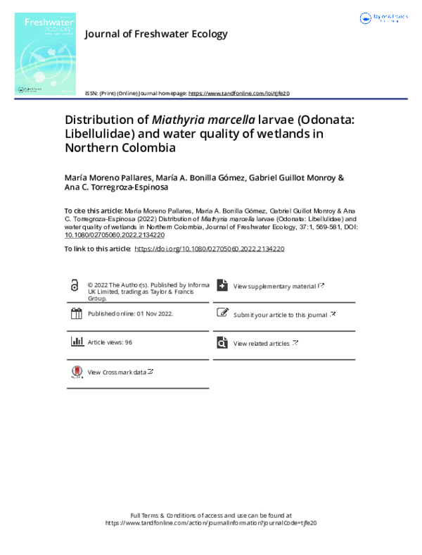 (PDF) Distribution of Miathyria marcella larvae (Odonata: Libellulidae ...