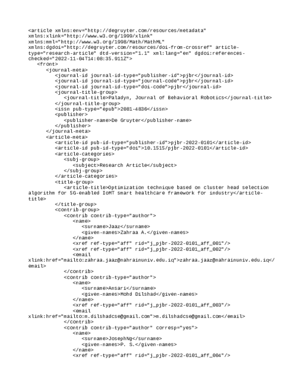 Optimization technique based on cluster head selection algorithm for 5G-enabled IoMT smart ...