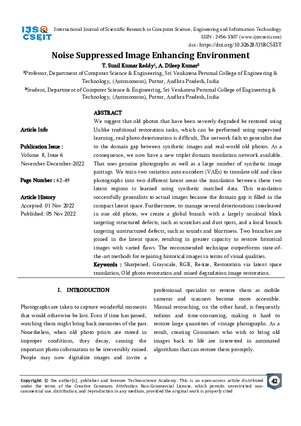 (PDF) Noise Suppressed Image Enhancing Environment | International ...