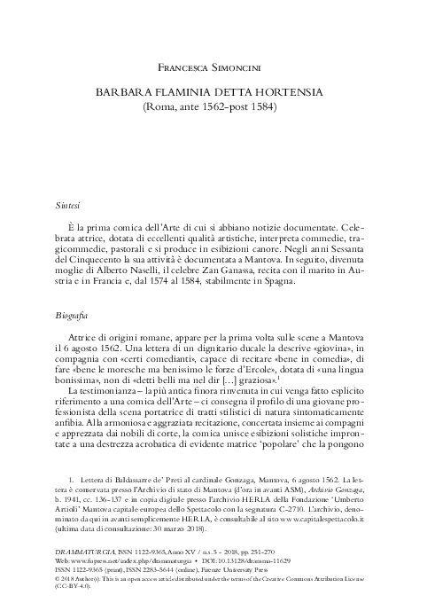 (PDF) Barbara Flaminia detta Hortensia
