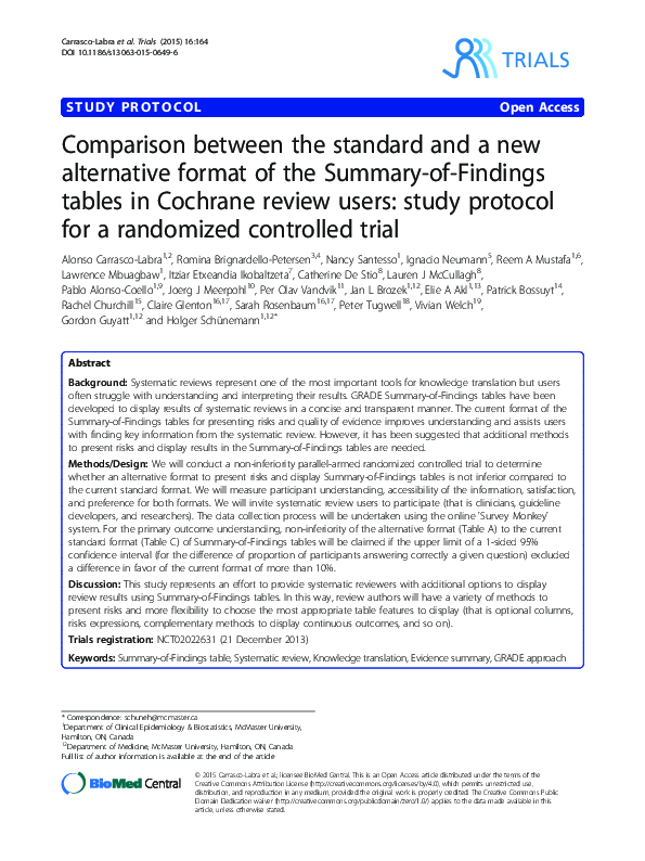(PDF) Comparison between the standard and a new alternative format of ...