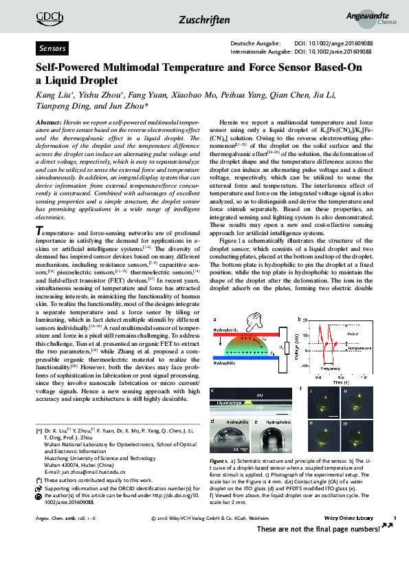 (PDF) Self-Powered Multimodal Temperature and Force Sensor Based-On a ...