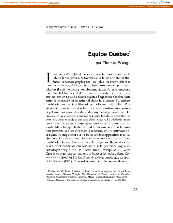 (PDF) Équipe Québec
