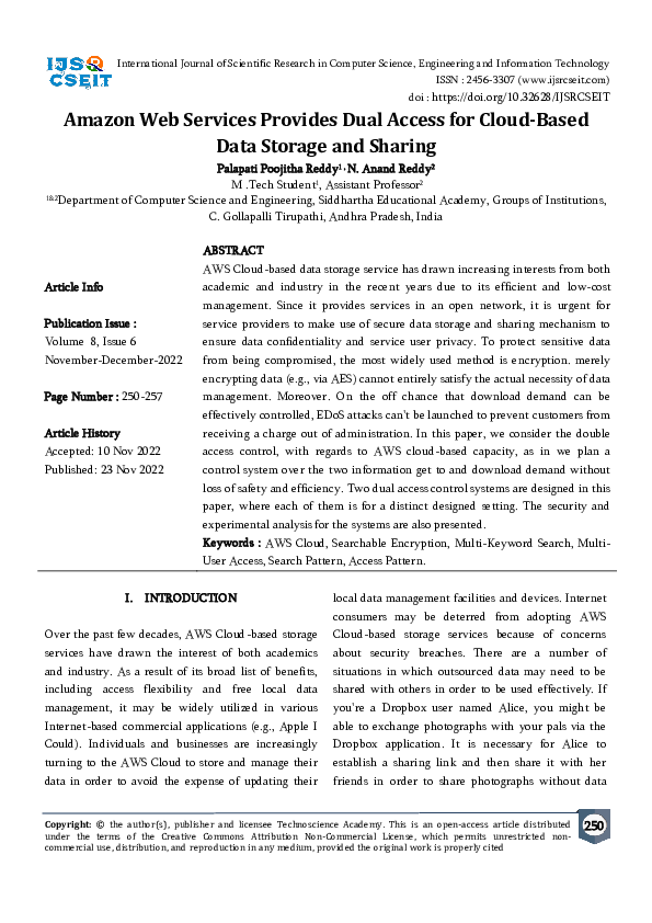 (PDF) Amazon Web Services Provides Dual Access for Cloud-Based Data Storage and Sharing