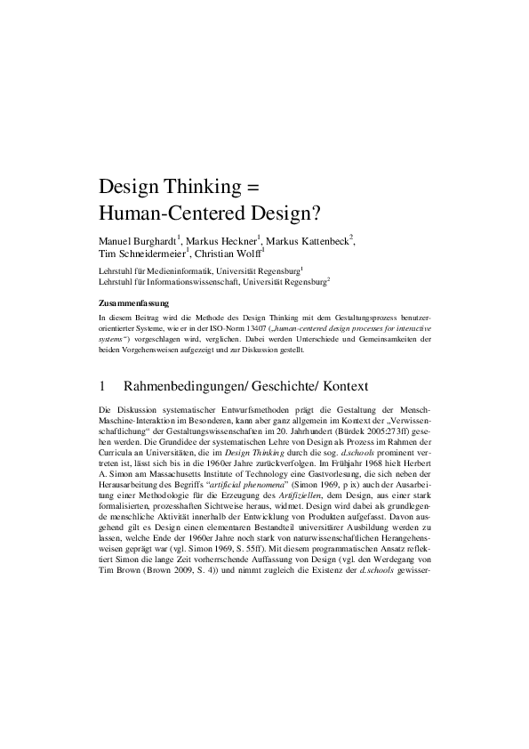 (PDF) Design Thinking= Human-Centered Design?