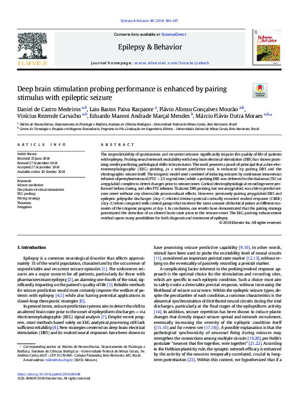 (PDF) Deep brain stimulation probing performance is enhanced by pairing ...