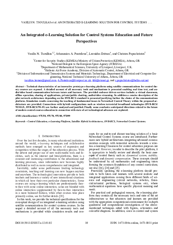 (PDF) Hybrid Satellite-Terrestrial Architecture for Control Systems ...