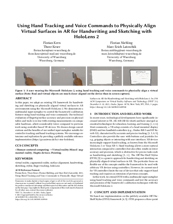 (PDF) Using Hand Tracking and Voice Commands to Physically Align ...