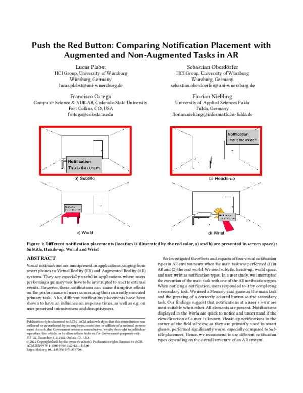 (PDF) Push the Red Button: Comparing Notification Placement with ...