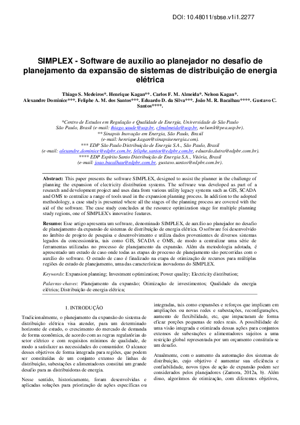 (PDF) SIMPLEX - Software de auxílio ao planejador no desafio de ...