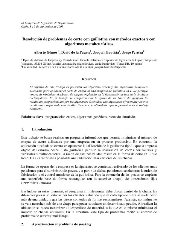 (PDF) Resolución de problemas de corte con guillotina con métodos ...