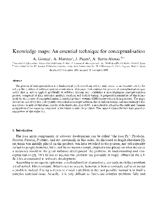 (PDF) Knowledge maps: An essential technique for conceptualisation