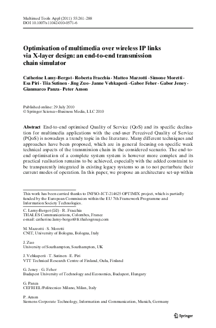 (PDF) Optimisation of multimedia over wireless IP links via X-layer ...