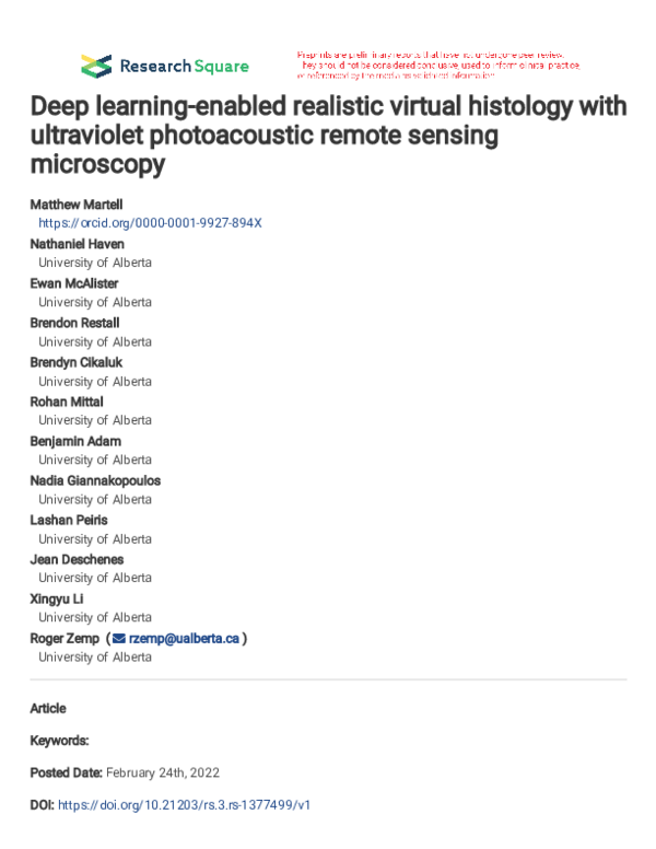 (PDF) Deep learning-enabled realistic virtual histology with ...