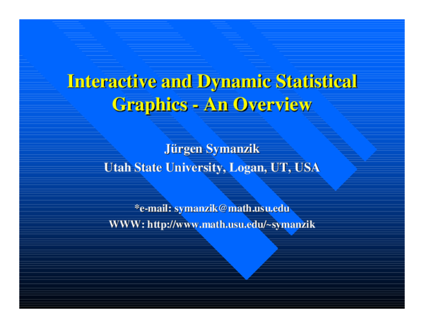 (PDF) Interactive and Dynamic Statistical Graphics