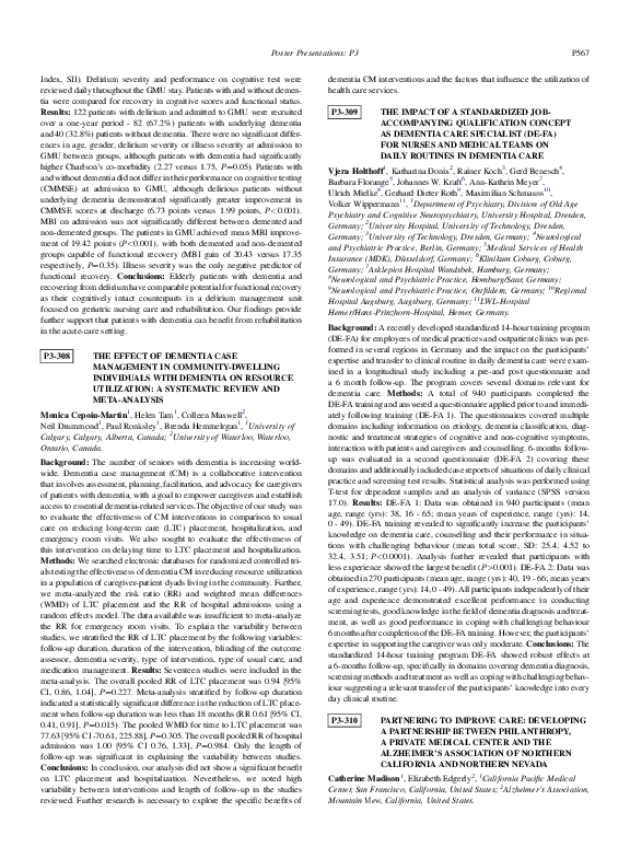 (PDF) The effect of dementia case management in community-dwelling ...