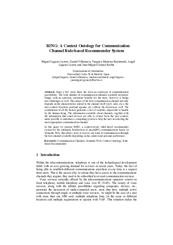 (PDF) RING: A Context Ontology for Communication Channel Rule-based ...