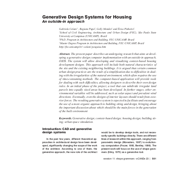 (PDF) Context-Based Generative Housing Design System