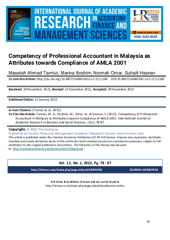 (PDF) Competency of Professional Accountant in Malaysia as Attributes ...