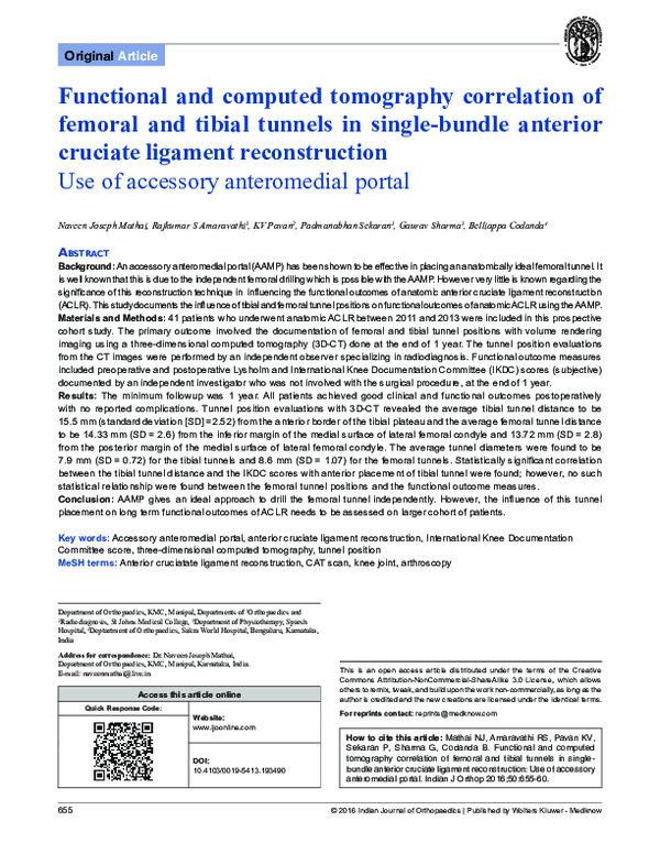 (PDF) Functional and computed tomography correlation of femoral and ...