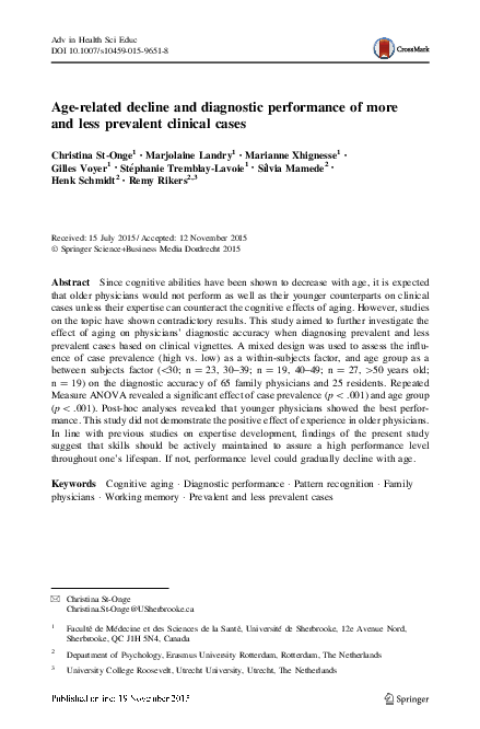 (PDF) Age-related decline and diagnostic performance of more and less ...