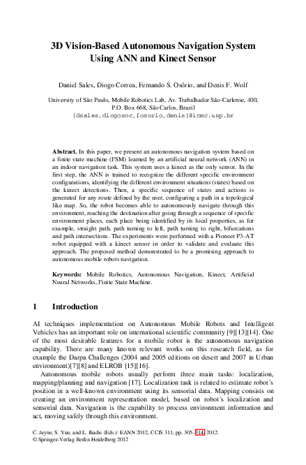 (PDF) 3D Vision-Based Autonomous Navigation System Using ANN and Kinect ...
