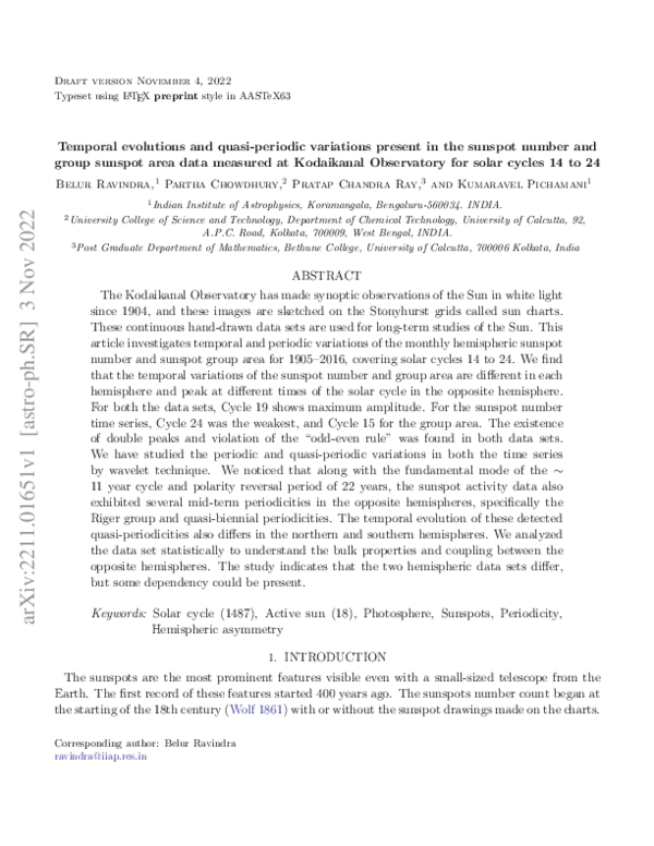(PDF) Temporal evolutions and quasi-periodic variations present in the ...