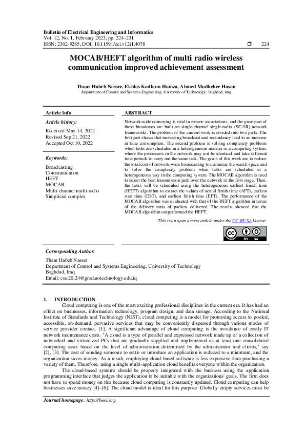 (PDF) MOCAB/HEFT algorithm of multi radio wireless communication ...