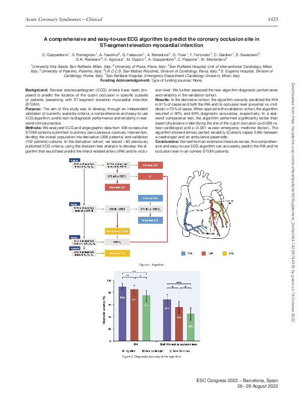 (PDF) A comprehensive and easy-to-use ECG algorithm to predict the coronary occlusion site in ST ...