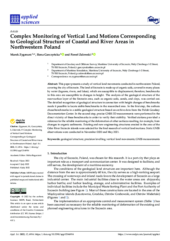 (PDF) Complex Monitoring of Vertical Land Motions Corresponding to ...