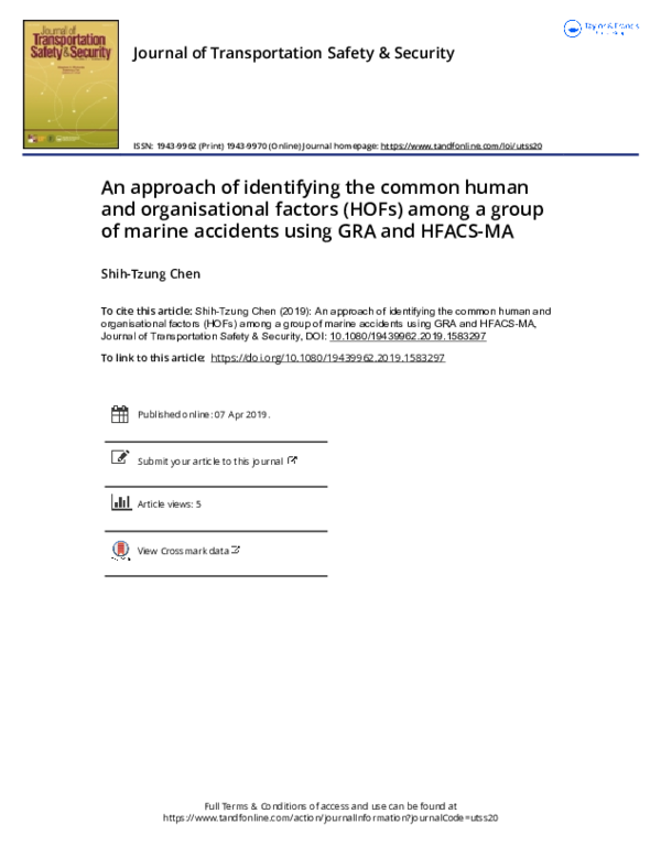 (PDF) An approach of identifying the common human and organisational ...