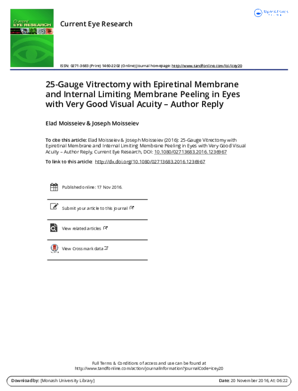(PDF) 25-Gauge Vitrectomy with Epiretinal Membrane and Internal ...