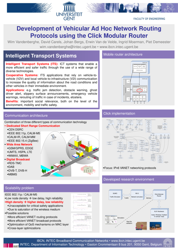 (PDF) Development of Vehicular Ad Hoc Network Routing Protocols using the Click Modular Router