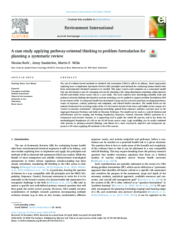 (PDF) A case study applying pathway-oriented thinking to problem ...