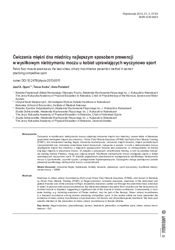 (PDF) Pelvic floor muscle exercise as the best stress urinary ...