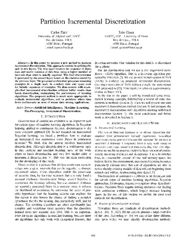 (PDF) Partition Incremental Discretization