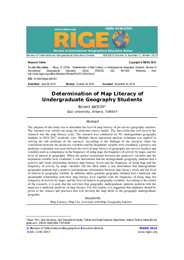 (PDF) Naïve and Expert Geography Students' Perceptions on Digital Map ...
