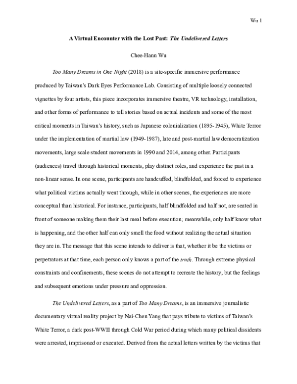 (PDF) A Virtual Encounter with the Lost Past: The Undelivered Letters ...
