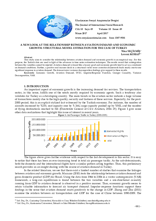 (PDF) A New Look at the Relationship Between Aviation Demand and ...