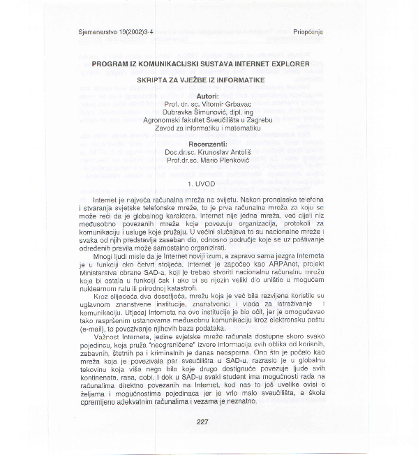 (PDF) Program Iz Komunikacijski Sustava Internet Explorer- Skripta Za ...