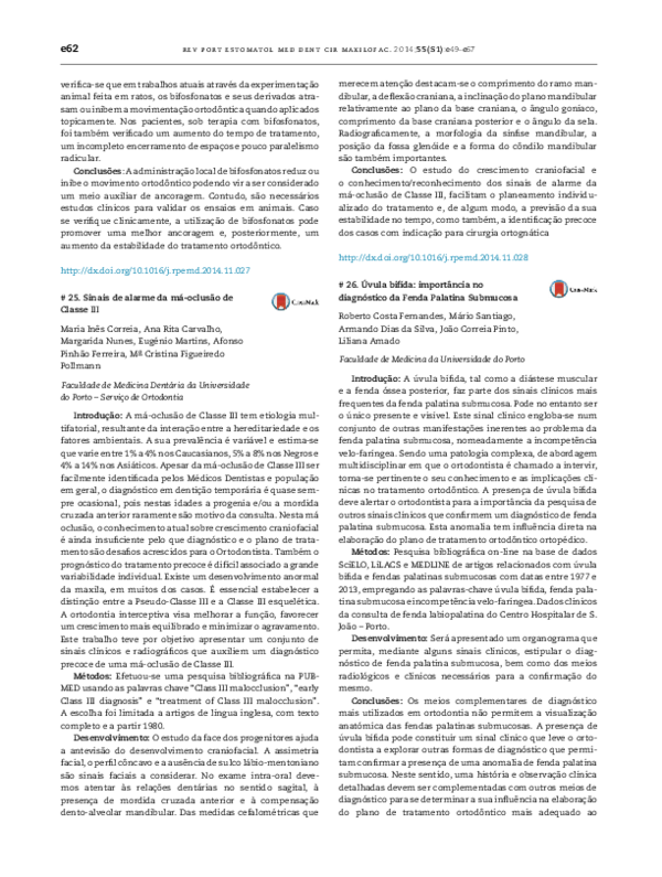 (PDF) # 26. Úvula bifída: importância no diagnóstico da Fenda Palatina ...