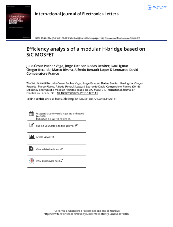 (PDF) Efficiency analysis of a modular H-bridge based on SiC MOSFET