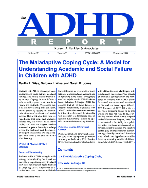 (PDF) The Maladaptive Coping Cycle: A Model for Understanding Academic ...