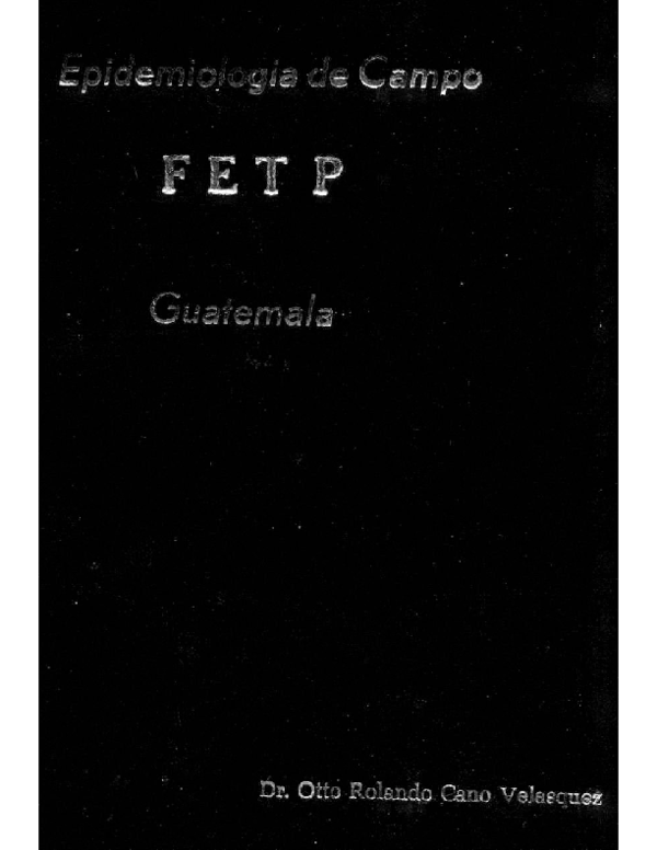 (PDF) Epidemiología de Campo: FETP II Guatemala